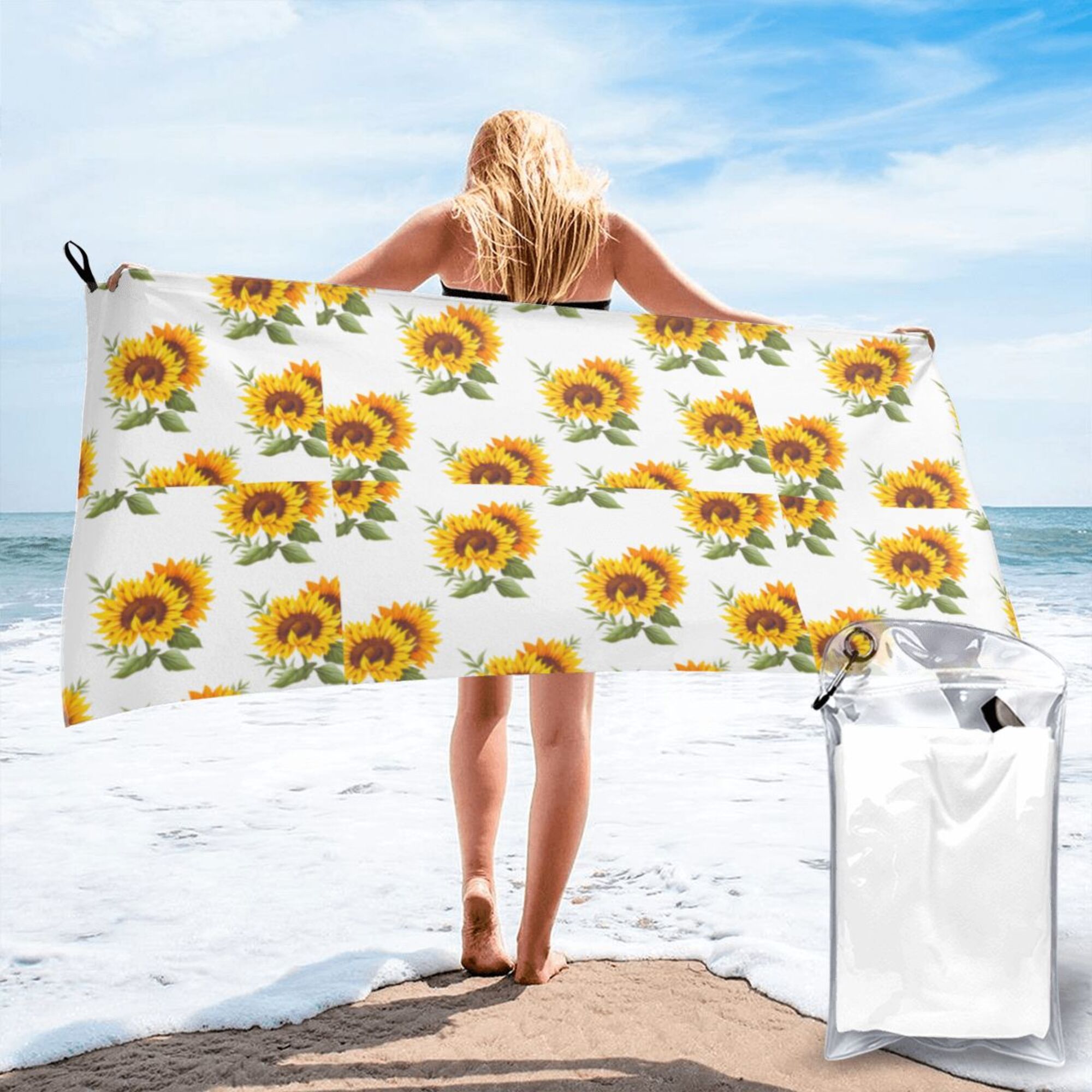 Quick Dry Towel Sunflower Quick Dry Microfiber Soft And Absorbent Bath ...