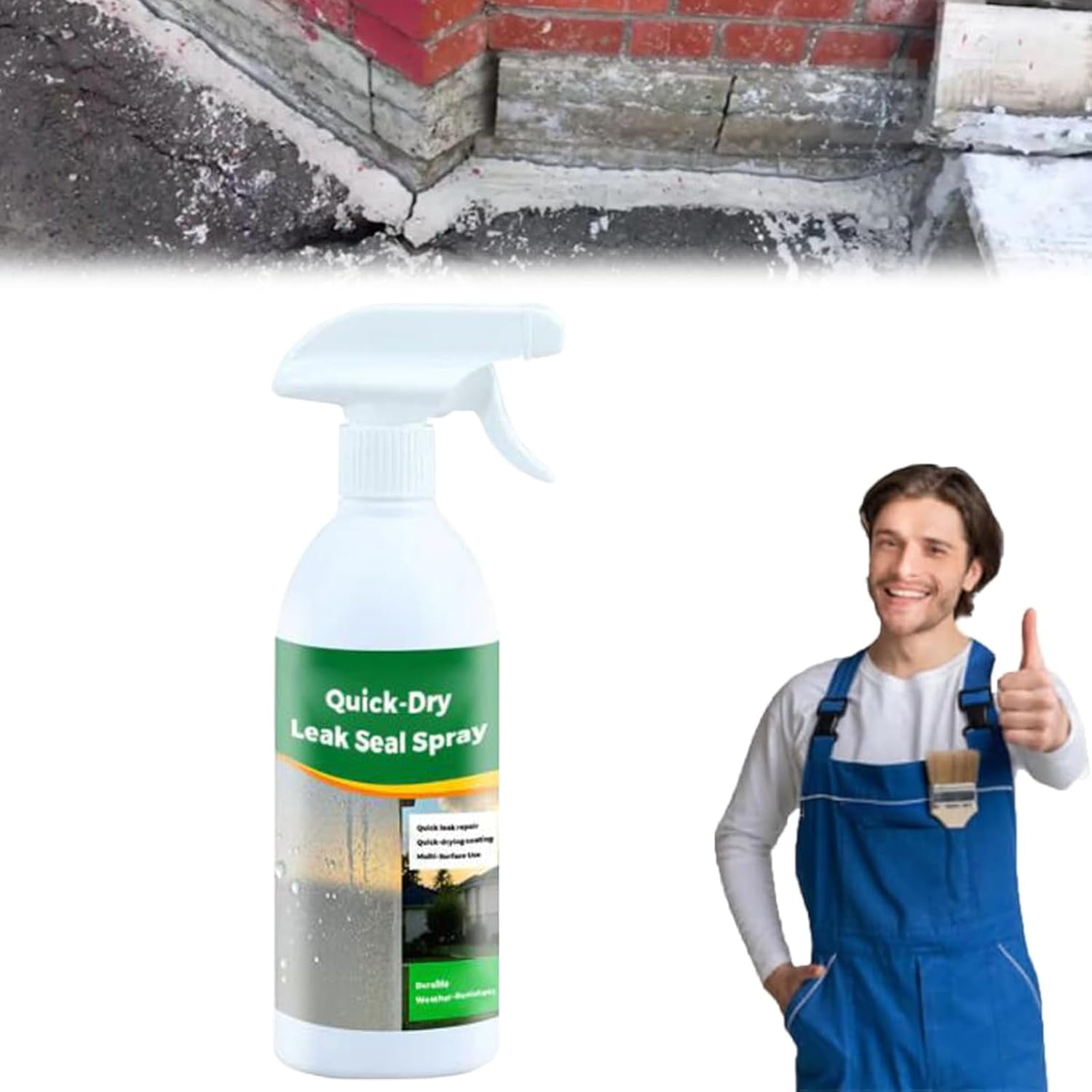 Quick-Dry Transparent Leak Seal Spray, Leak Repair Waterproof Sealant ...