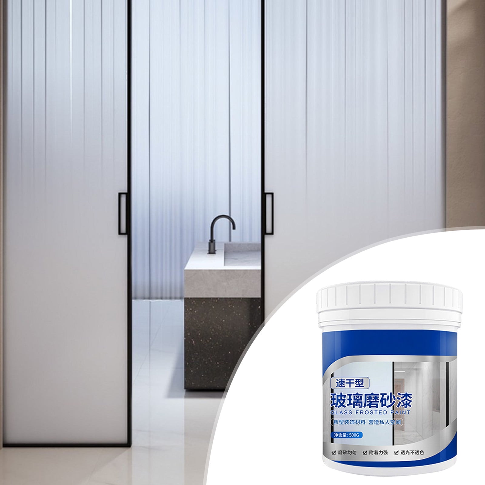 Quick-Drying Frosted Glass Paint | Enhanced Visibility Obstruction ...