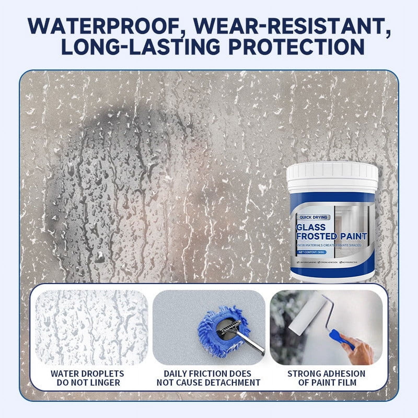 Quick Drying Glass Frosted Paint | Matte Privacy Coating for Windows ...