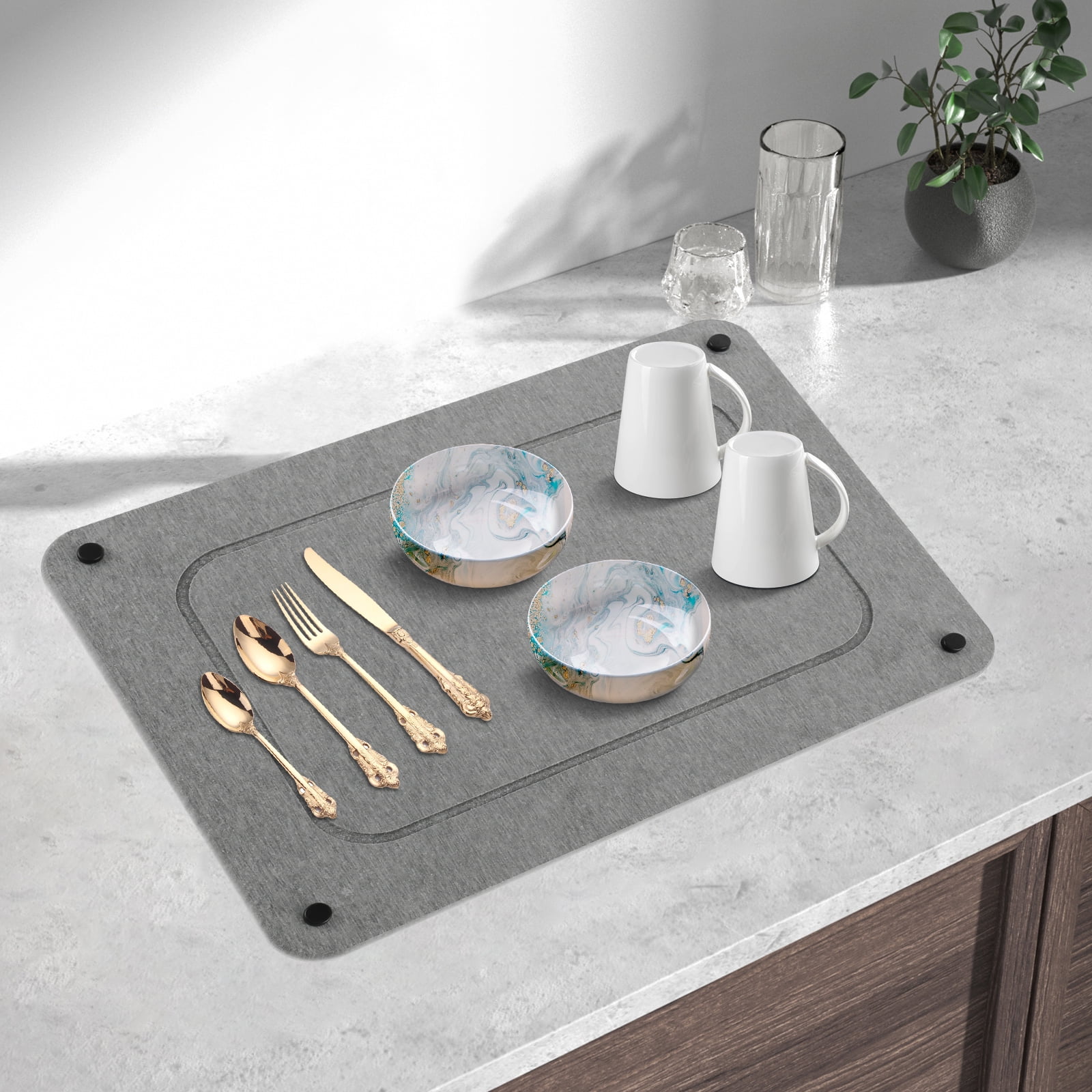 Quick Drying Stone Mat Super Absorbent Stone Dish Drying Mat ...