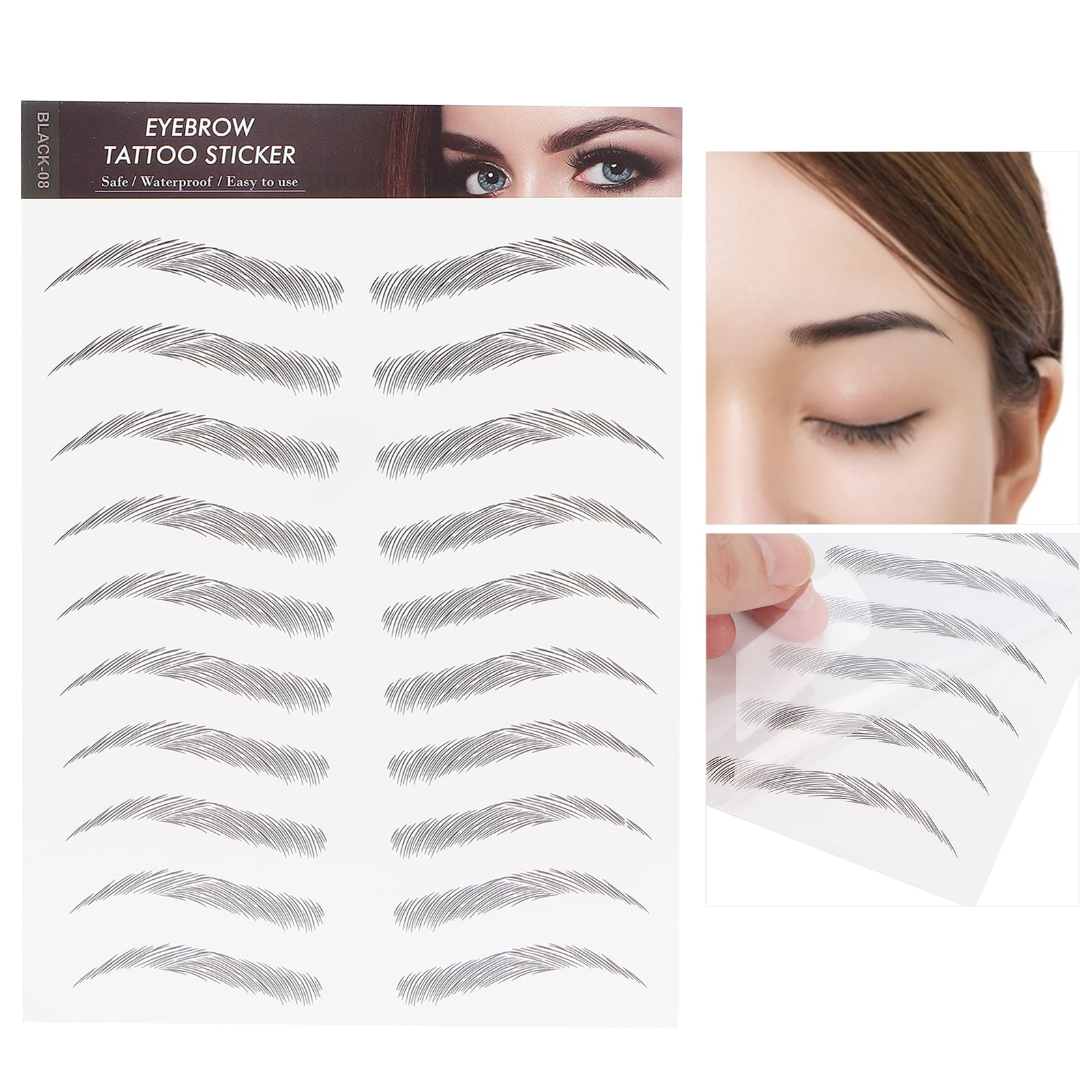Quick Easy Eyebrow Transfer Stickers, Waterproof, Skin,Friendly ...
