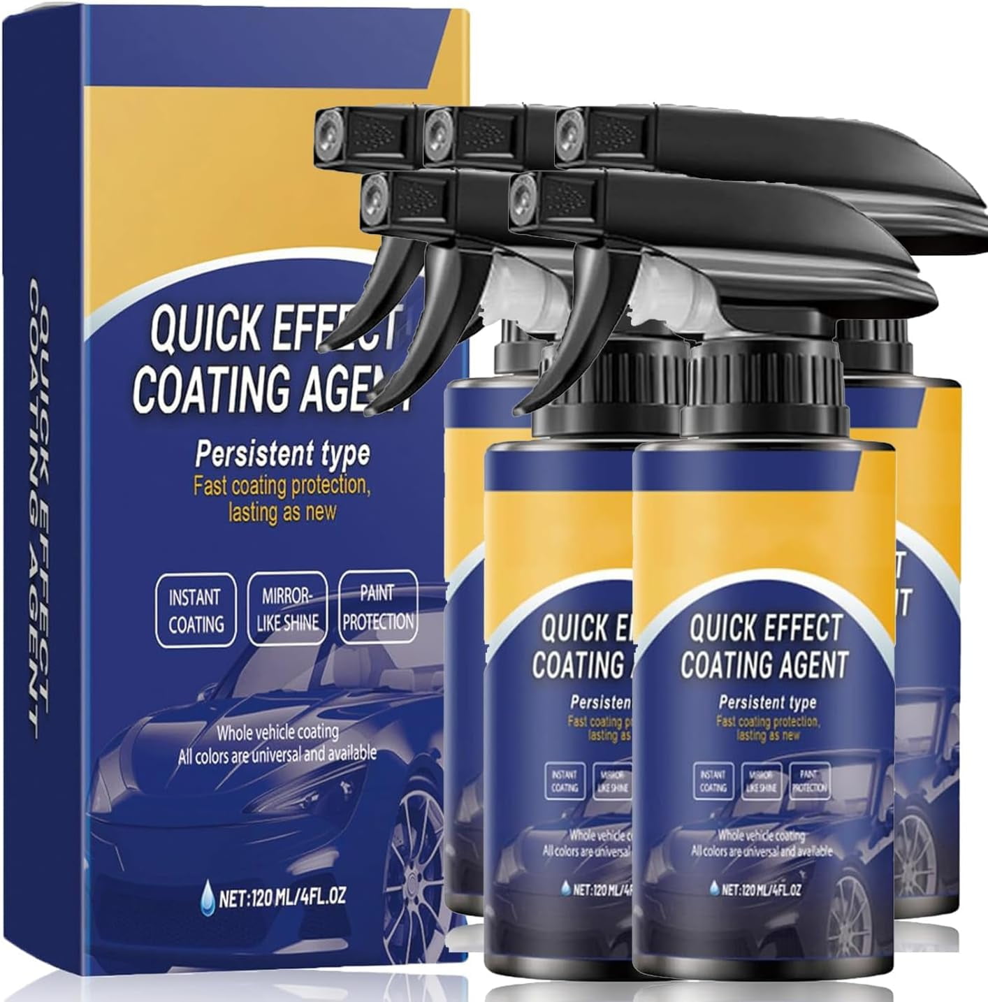 Quick Effect Coating Agent Spray for Car, 3 in 1 high protection car ...