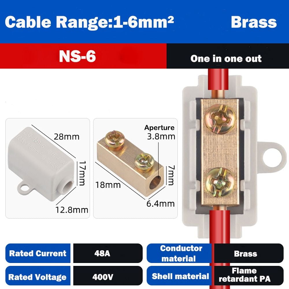Quick Electrical Cable Splice Docking Conductor Brass Terminal Blocks ...
