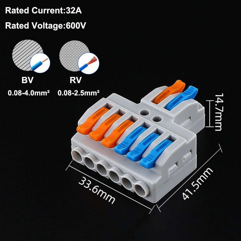 Quick Electrical Cable Splice Mini Push-in Terminal Blocks Universal ...