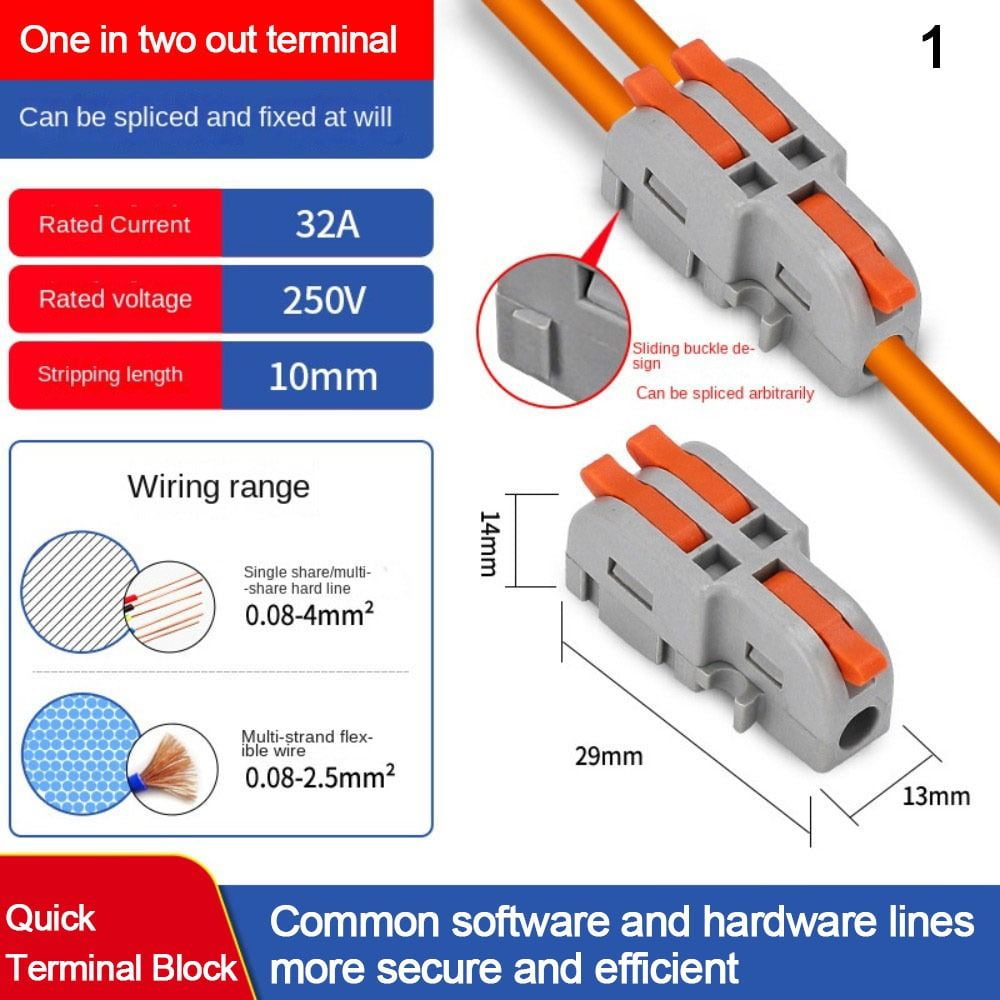 Quick Electrical Cable Splice Small Wiring Connector Mini Universal ...