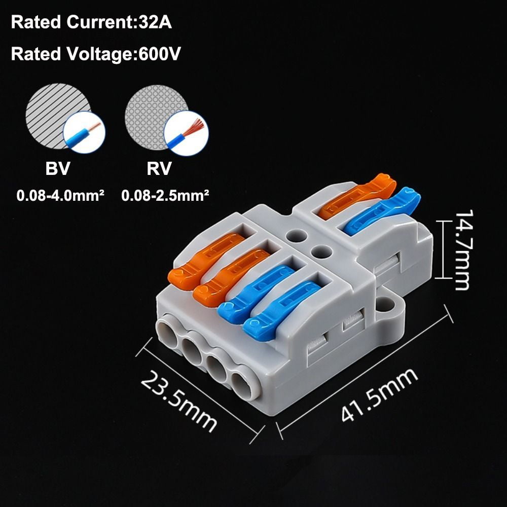 Quick Electrical Cable Splice Small Wiring Connector Universal Compact ...