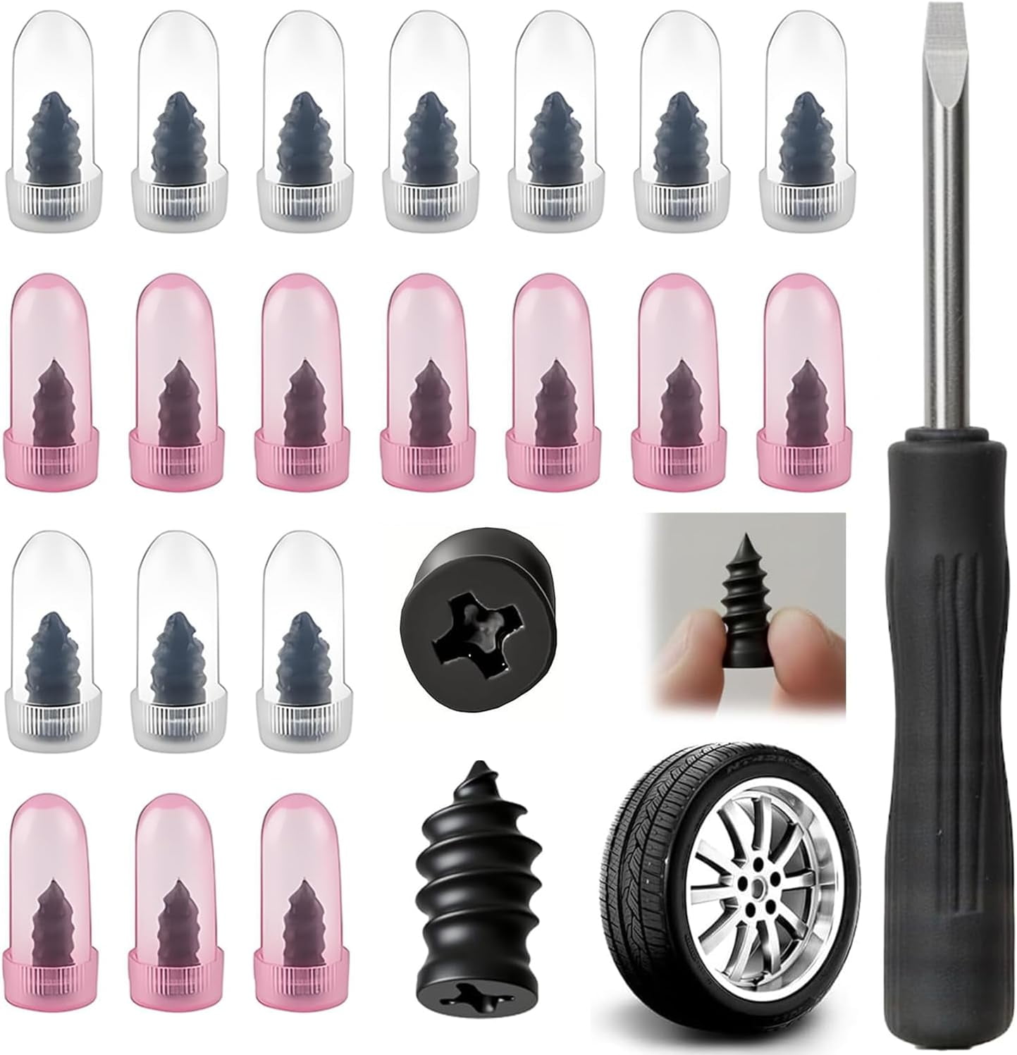 Quick Fix Tire Plug Kit, Quickfix Tire Plug Kit with 2 Sizes, Fast ...