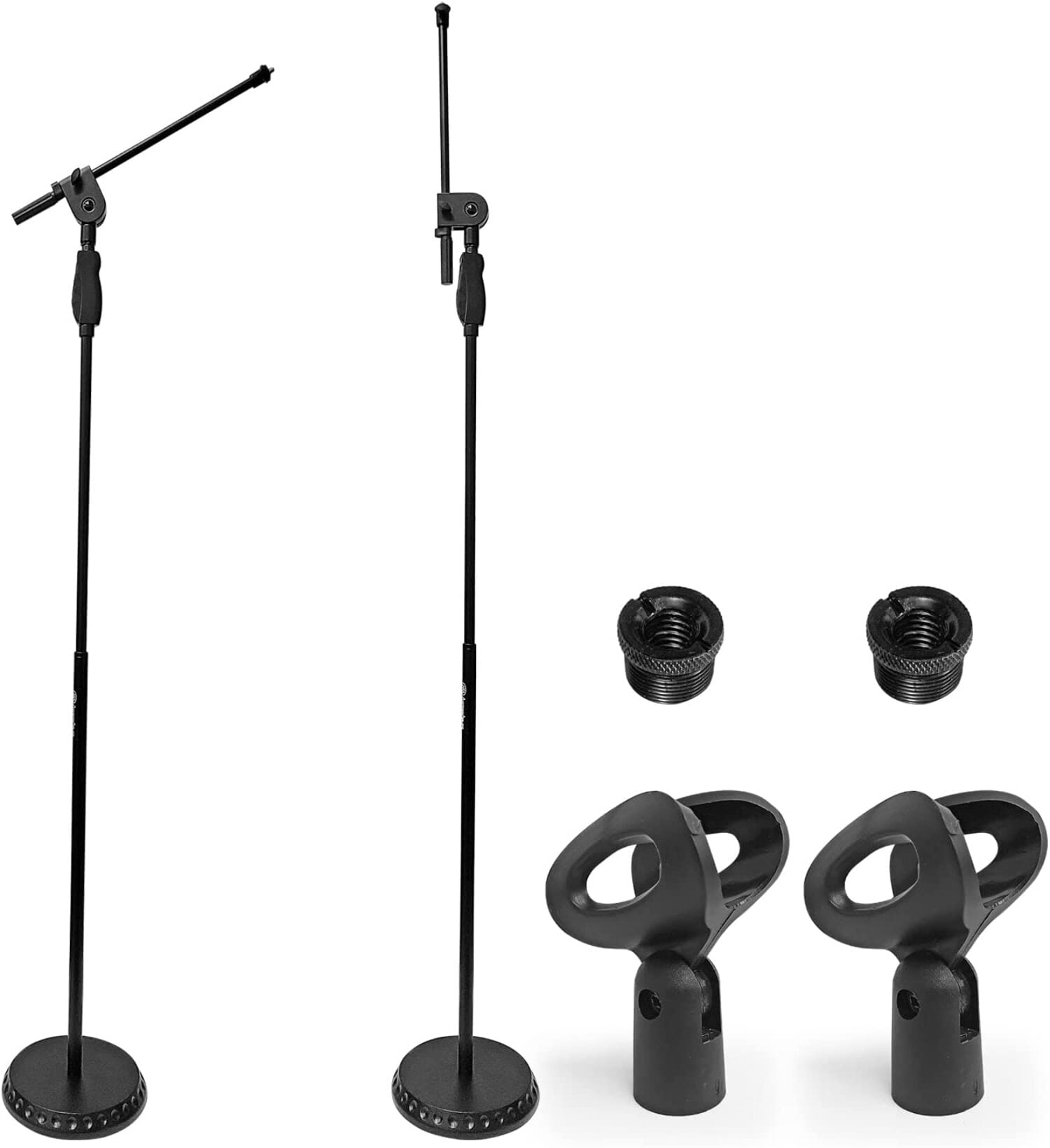 Quick Grip Microphone Stand with Weighted Heavy Round Base and One ...