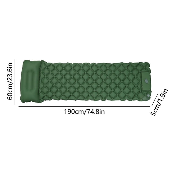Quick-Inflate Foot Pump Sleeping Pad,74.8x23.6" Ultralight Camping Pad ...