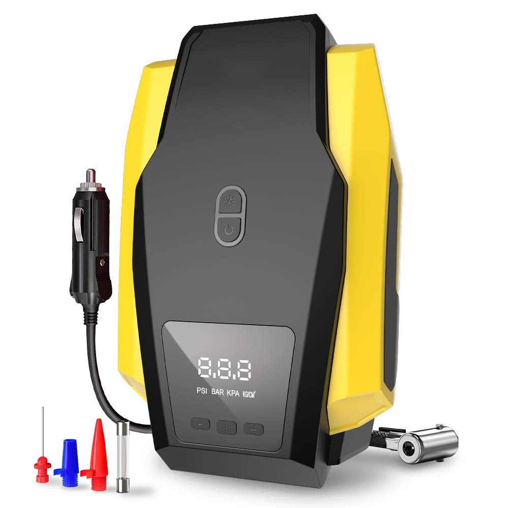 Quick Inflation Digital Tire Inflator, Space-Saving Air Compressor with ...