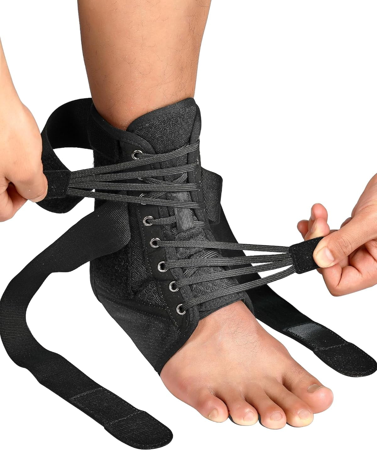 Quick Lace Up Ankle Brace for Women Men with Removable Side Splints ...