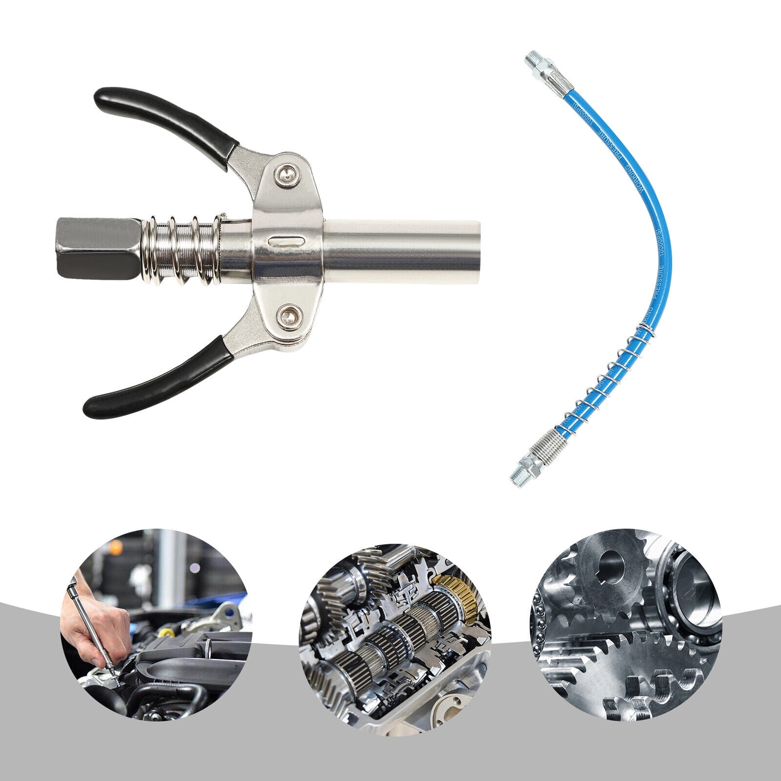 Quick Lock Release Grease Gun Coupler Fit All 1/8" NPT Grease Guns ...