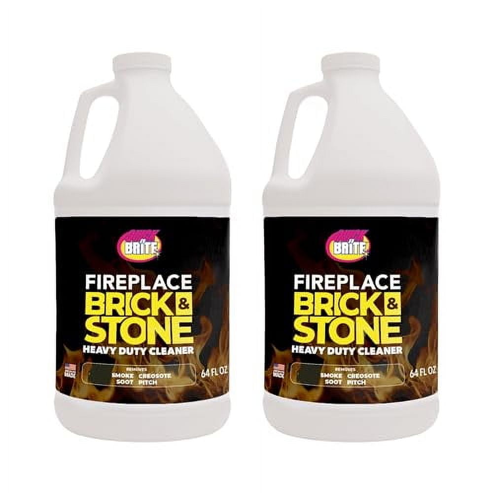Quick N Brite Fireplace Gel Cleaner for Brick, Stone, Rock, Tile, and ...