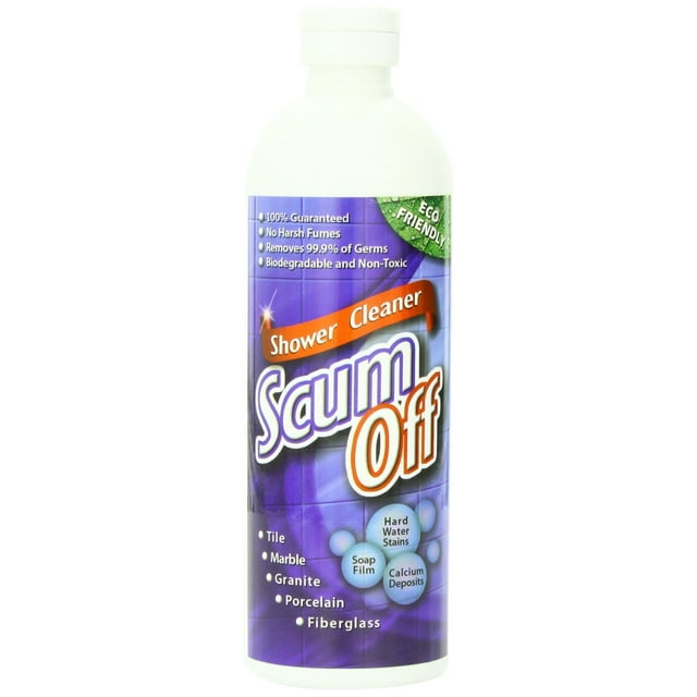 Quick N Brite Scum Off Shower Cleaner - No Scrub, No Harsh Chemical ...
