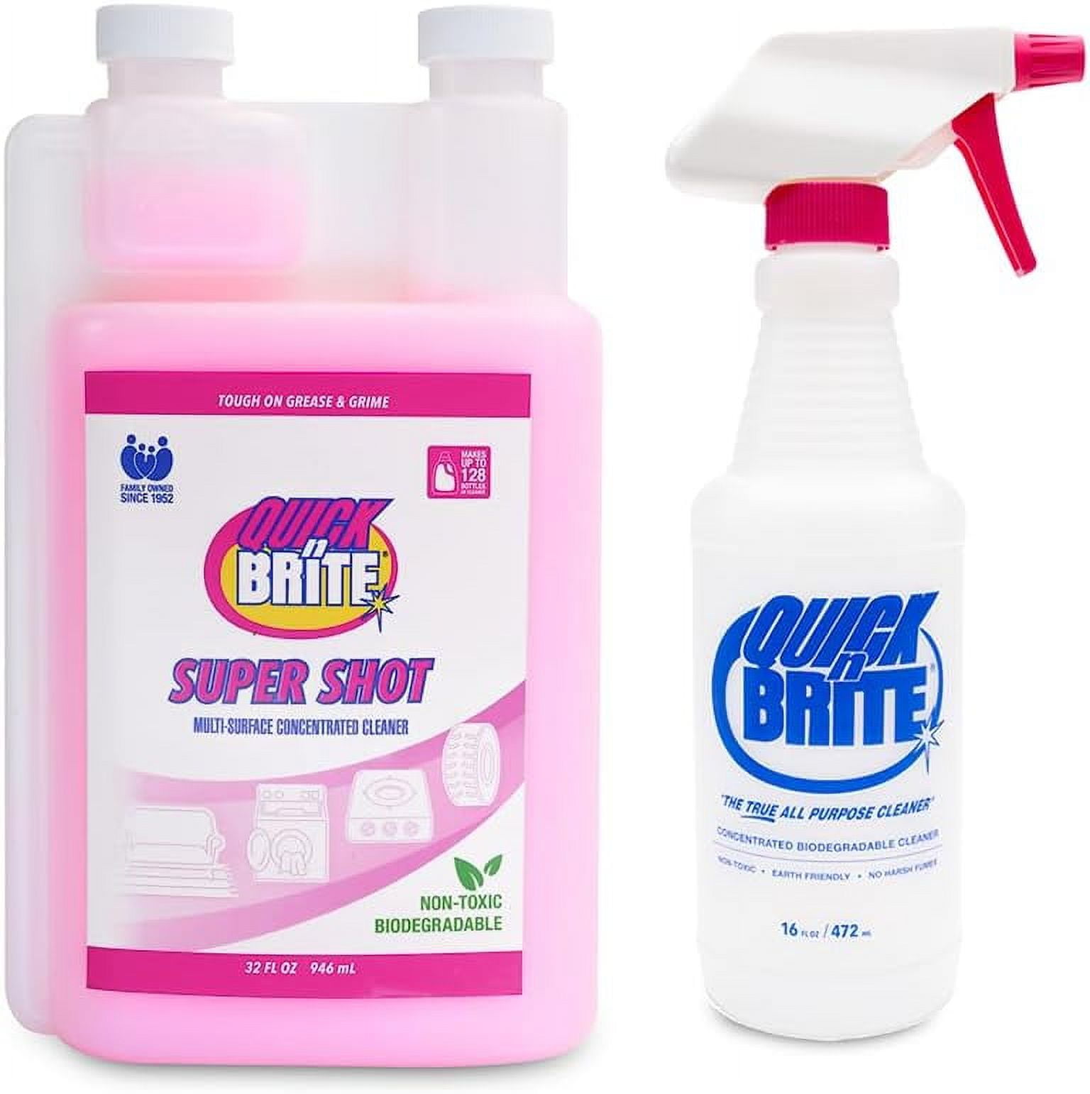 Quick N Brite Super Shot Liquid Cleaner, True All Purpose Cleaner ...