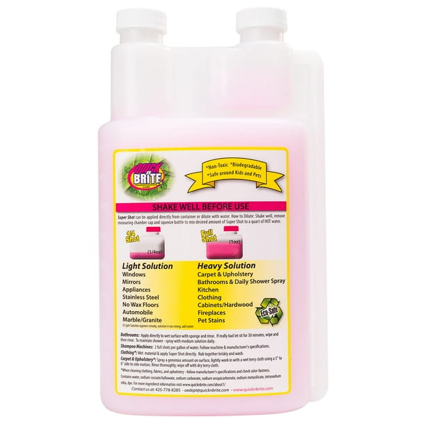 Quick N Brite Super Shot Liquid Cleaner, True All Purpose Cleaner ...