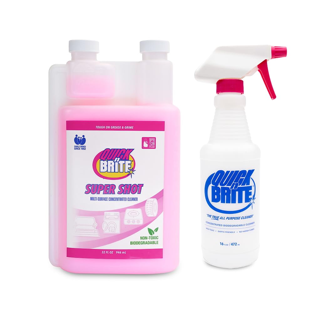 Quick n Brite Super Shot Liquid Cleaner, All Purpose Cleaner with Spray ...