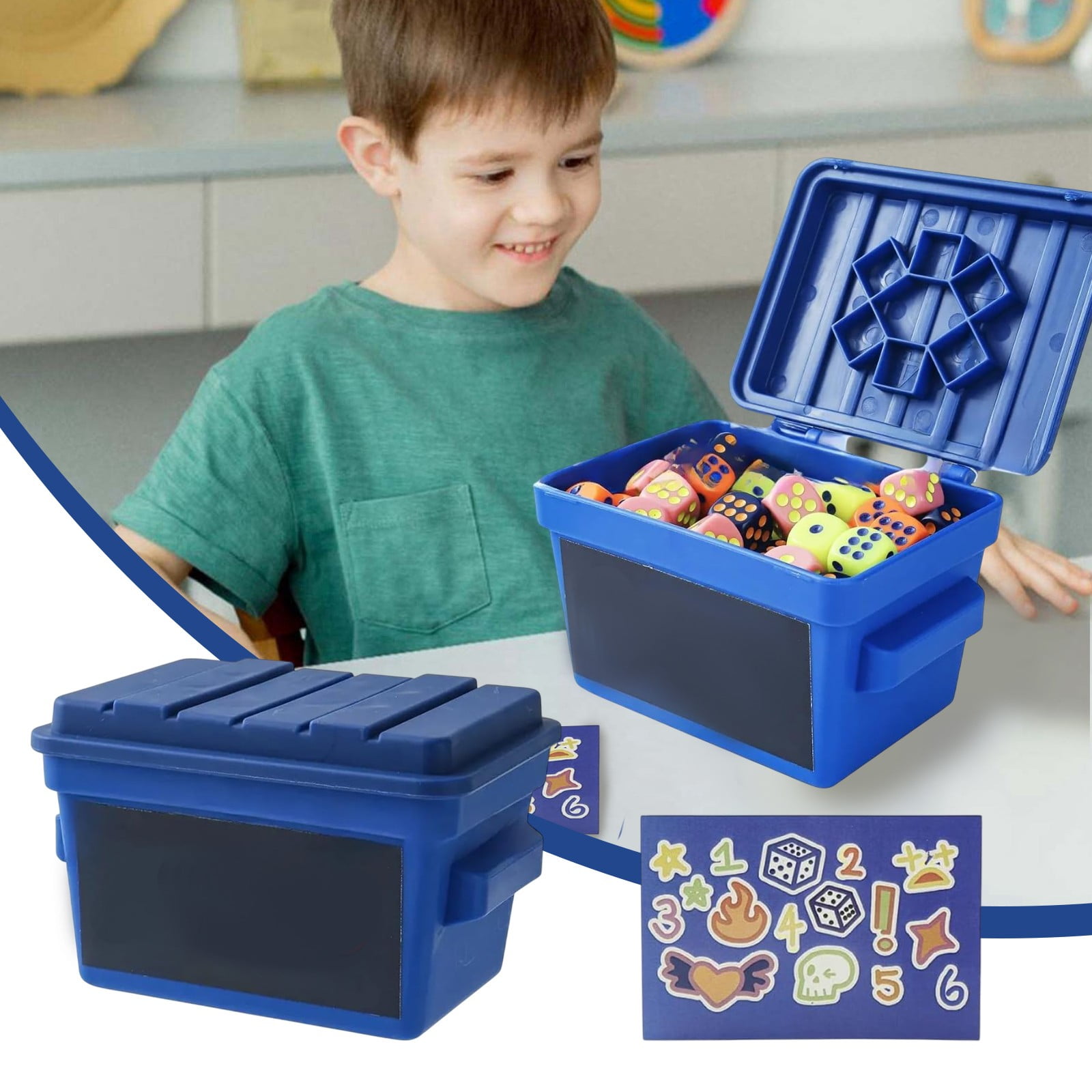 Quick-Paced Family Dice Game 80 Colorful Dice Set&Graffiti Sticker Pack ...