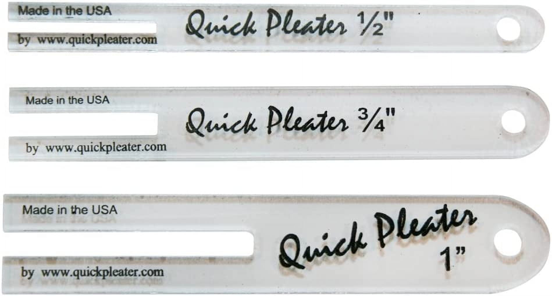 Quick Pleater - Mini Set of 3 Include 1/2", 3/4", 1" Pleater - Walmart.com