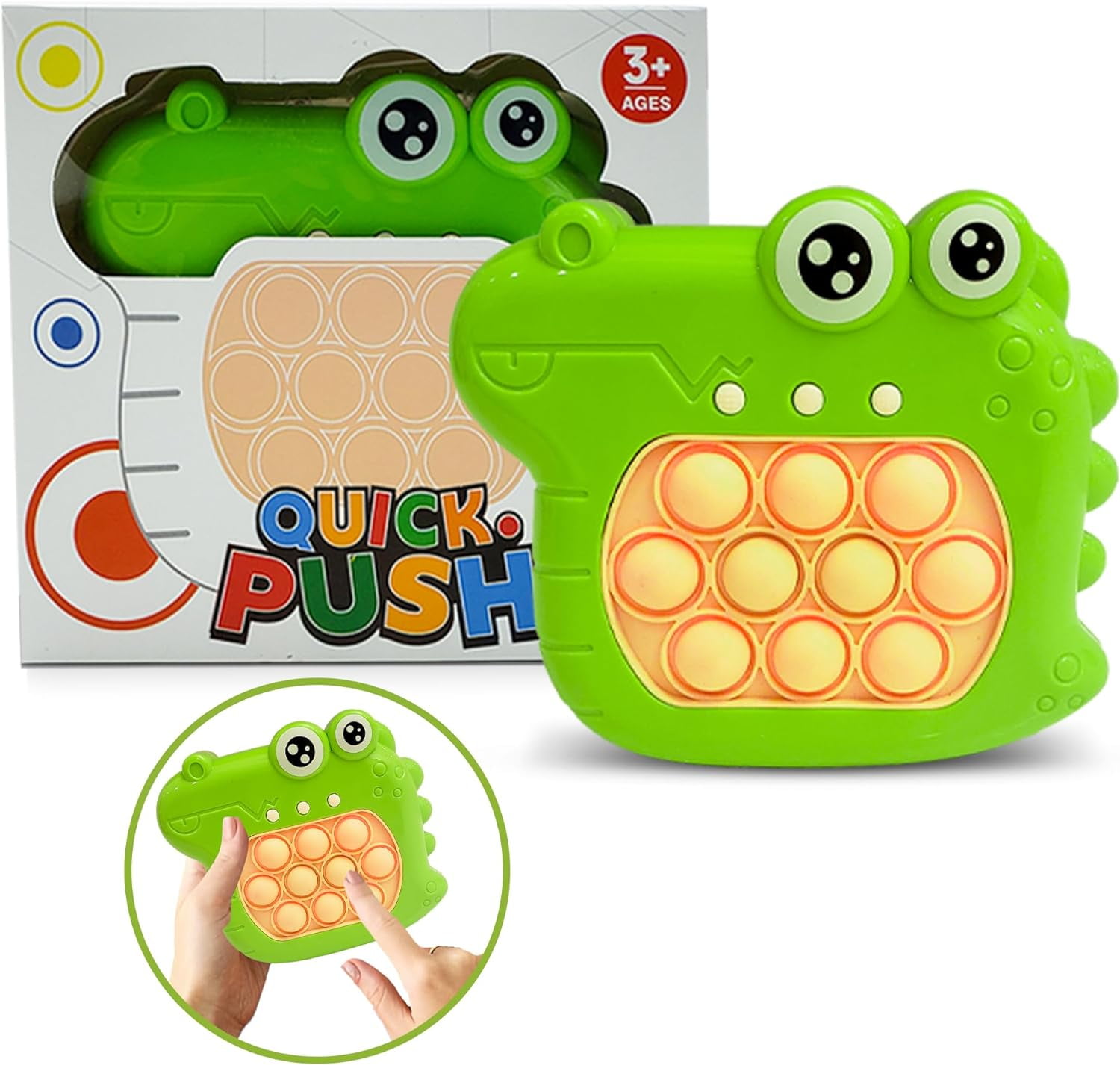 Quick Push Pop Memory Game T-Rex Fidget Toy, Electronic Handheld Dino ...