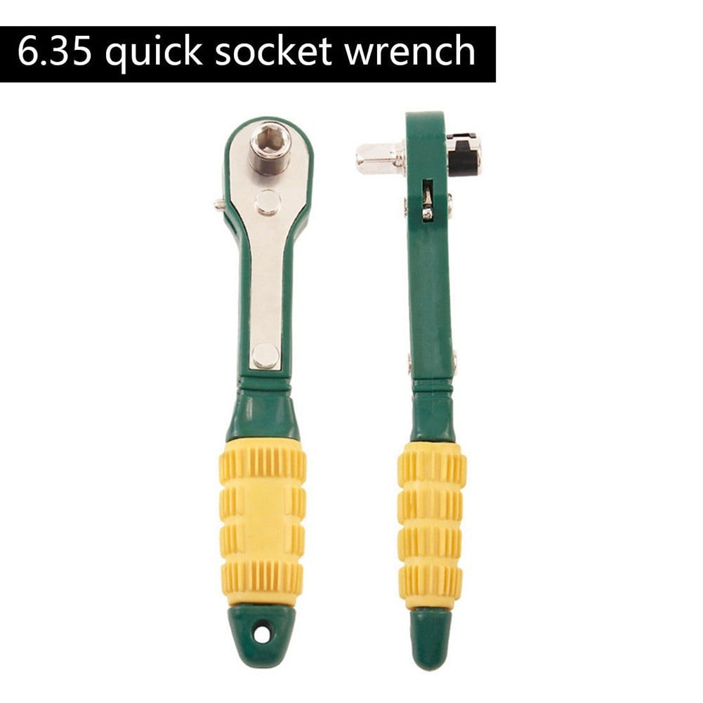 Quick Ratchet Wrench Rod 6.35 Socket Wrench 1/4 Inch Pneumatic Head ...