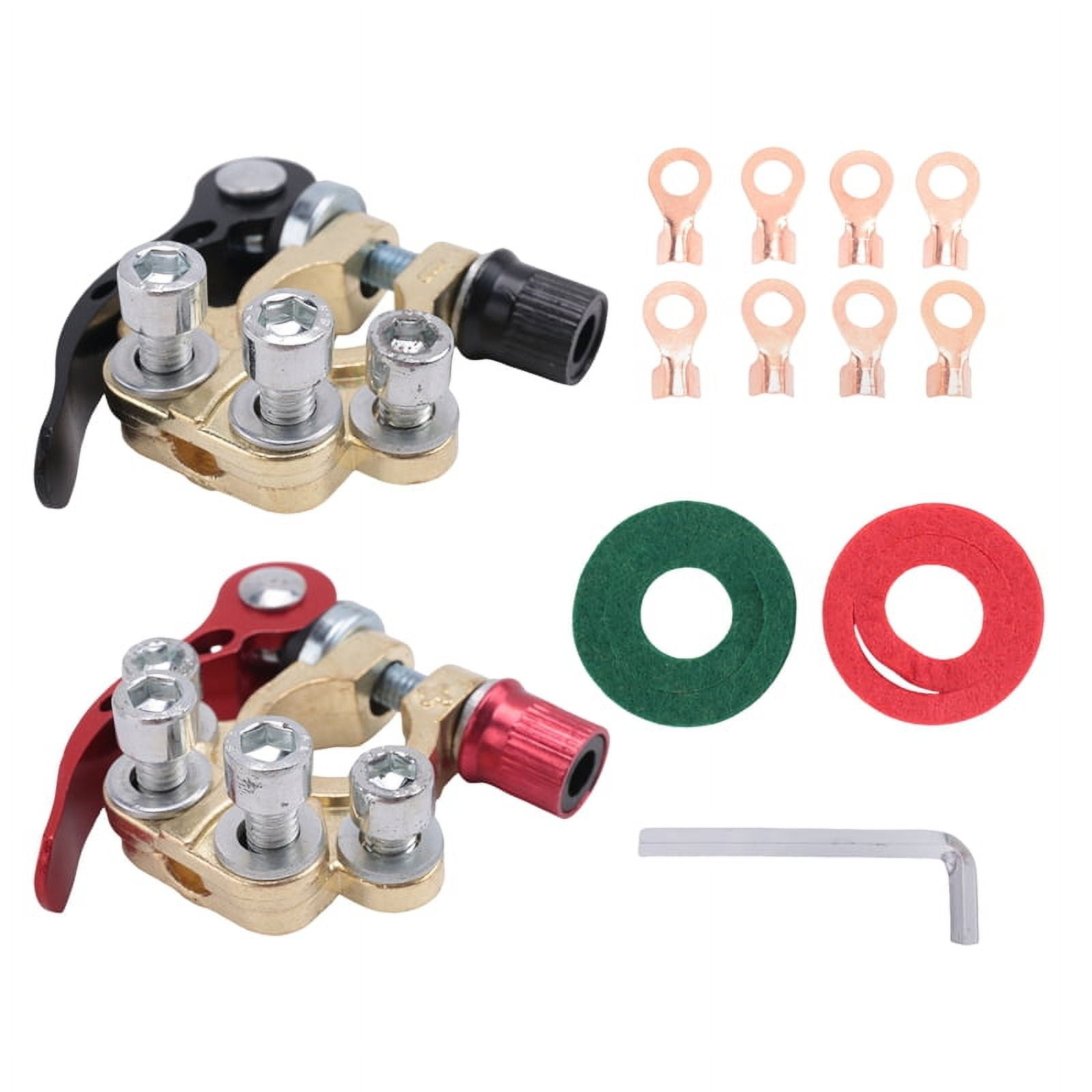Quick Release Battery Terminals Clamps Car Battery Terminal Shut-Off Connectors for 12V 24V Boat ...