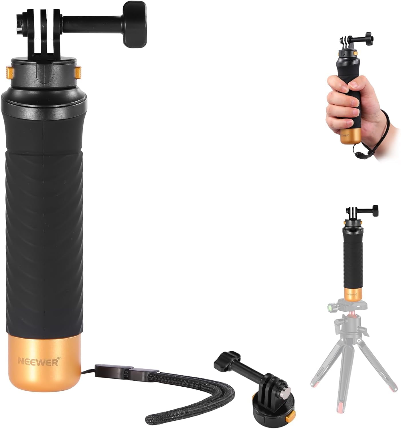Quick Release Floating Hand Grip for Action Camera, Underwater Handle ...