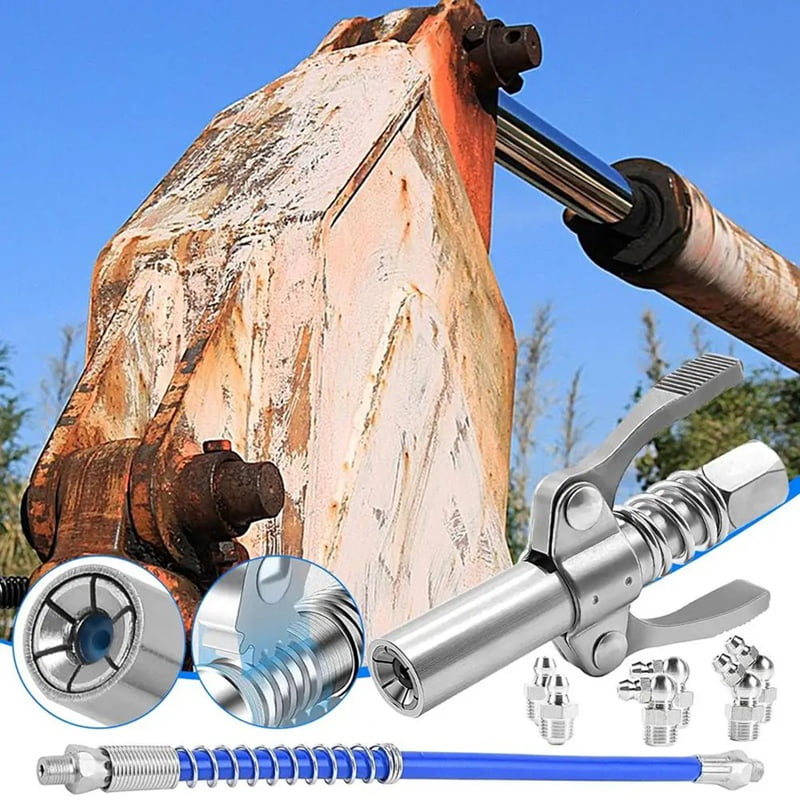 Quick Release Grease Coupler Grease Fitting Hose Coupler Double Handle ...