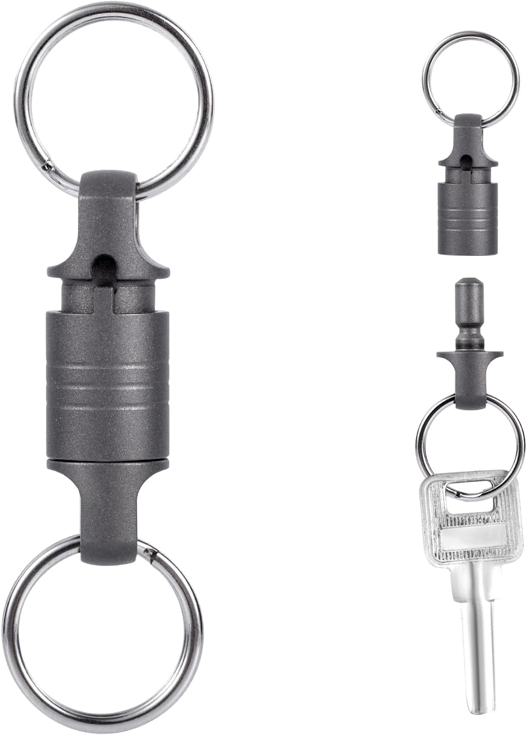 Quick Release Keychain, Anti-Lost Detachable Key Rings Titanium ...