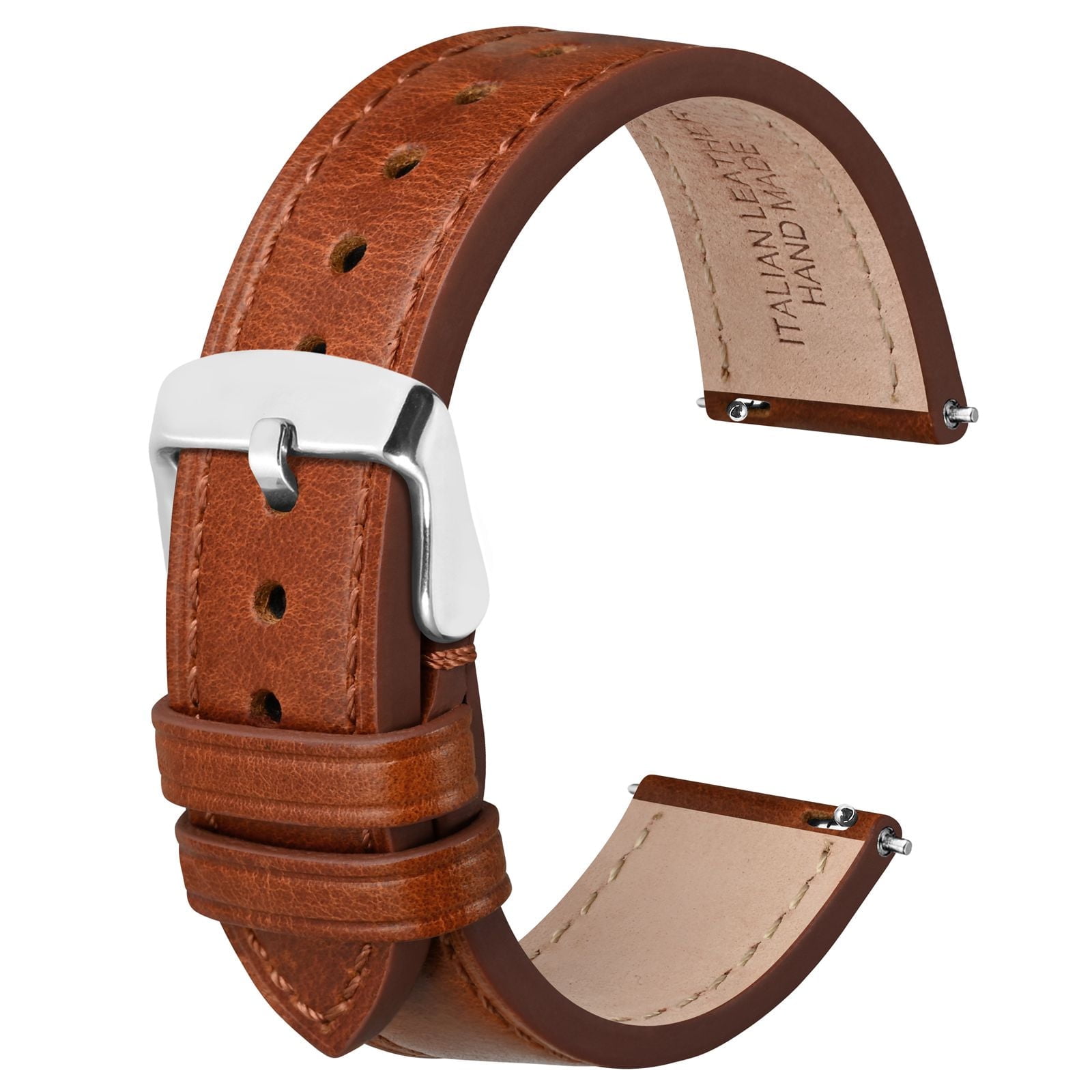 Quick Release Leather Watch Bands Genuine Watch Straps for Men Women ...