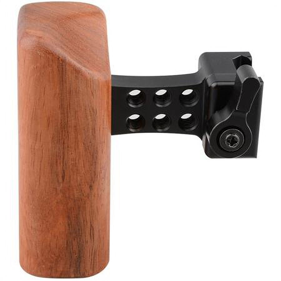 Quick-Release Left Hand Wooden Handle Grip for Select DV and DSLR ...