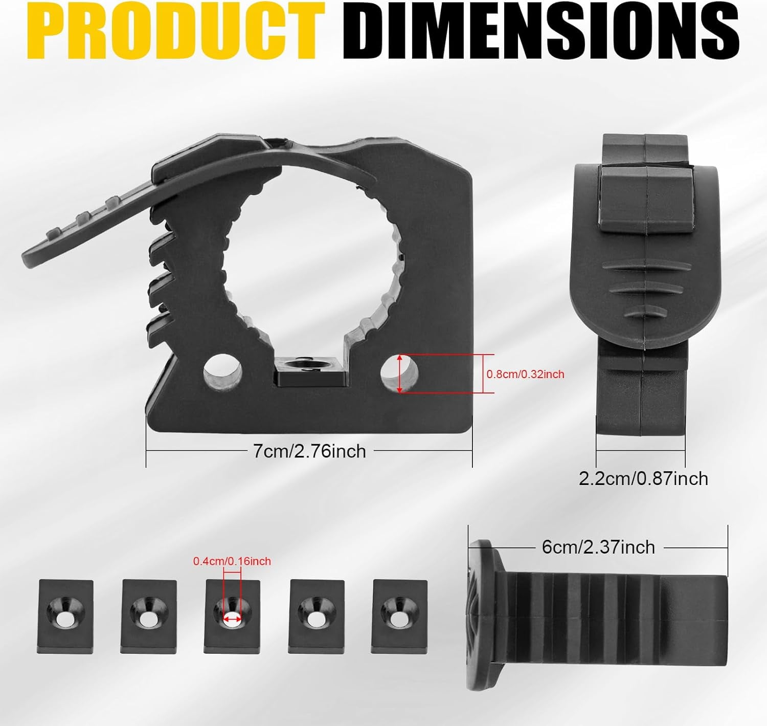 Quick Release Rubber Clamp Mount Shovel Axe Holder Mount Compatible ...