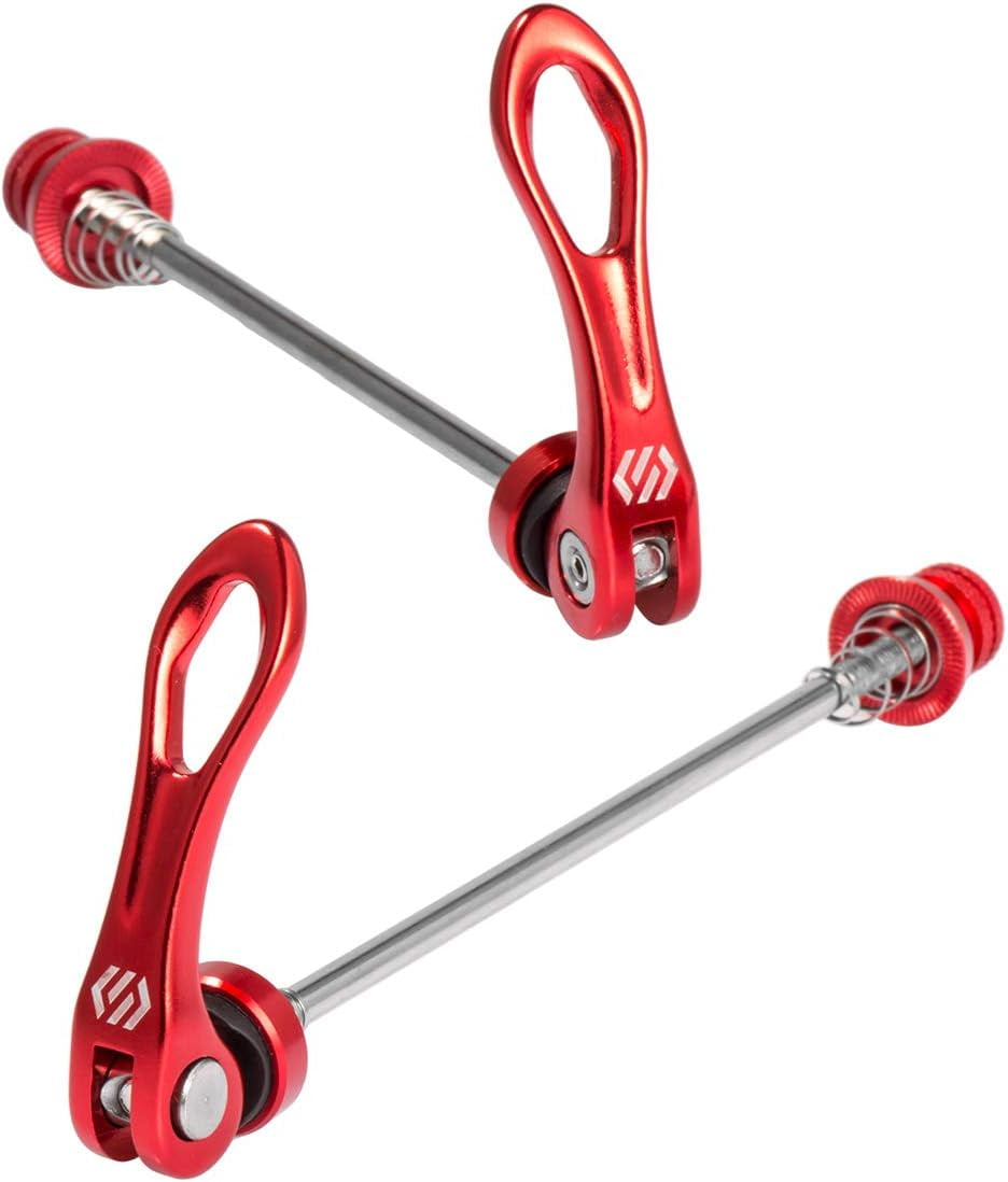 Quick Release Skewers Front & Rear Set for Mountain Bike or Road Bike (red/Black) - Walmart.com