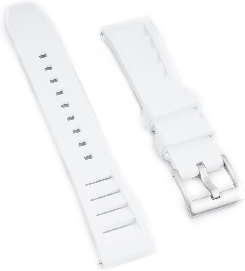 Quick Release Vented Rubber Watch Strap Band FKM Vent 20mm 22mm (22mm ...