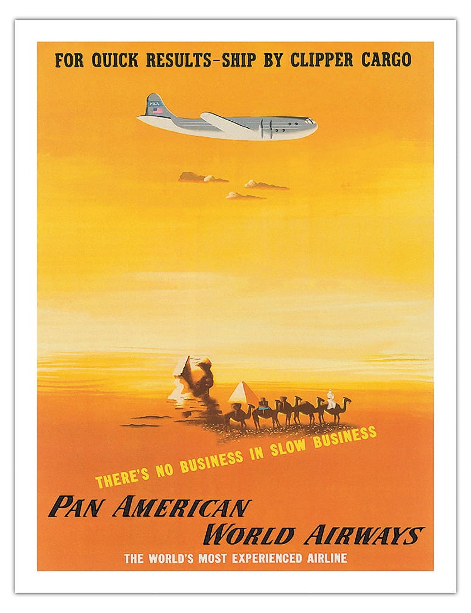 For Quick Results Ship By Clipper Cargo - Vintage Airline Travel Poster ...