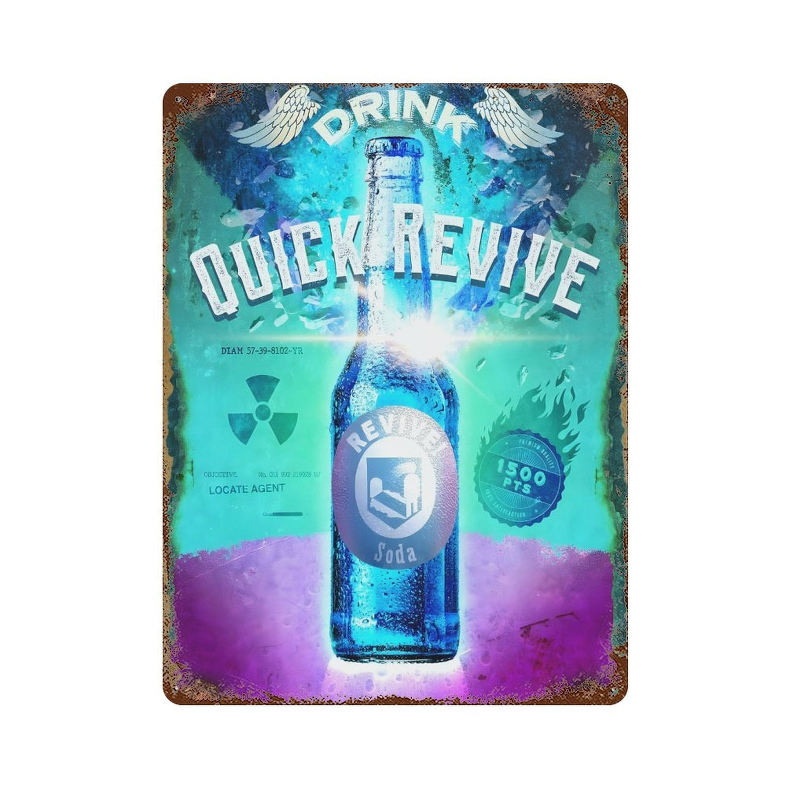 Quick Revive Tin Metal Decorative Wall Paintings - Vintage Artwork for ...