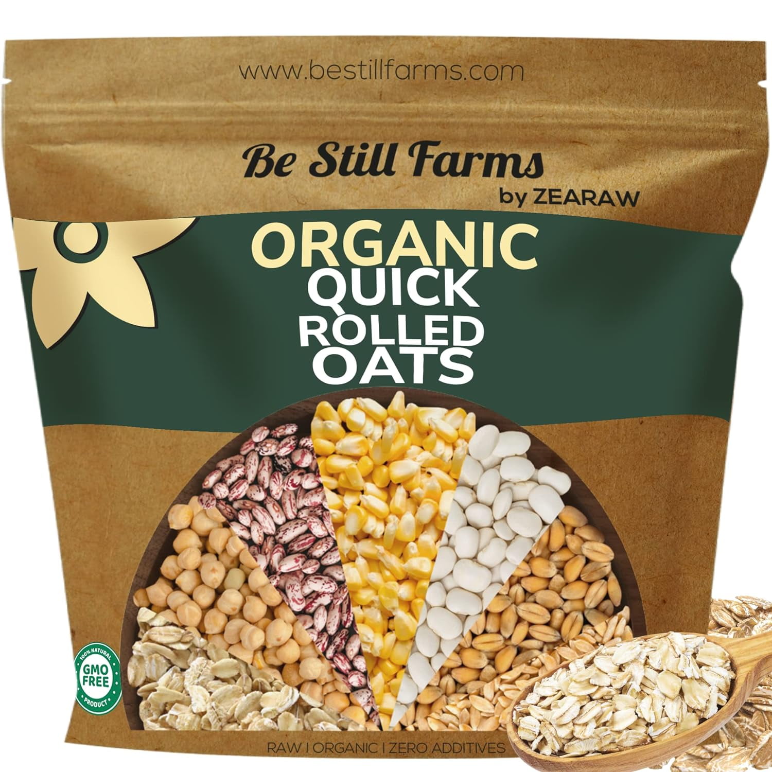 Quick Rolled Oats Organic Oatmeal - Old Fashioned Oats Bulk (4.8 lb ...