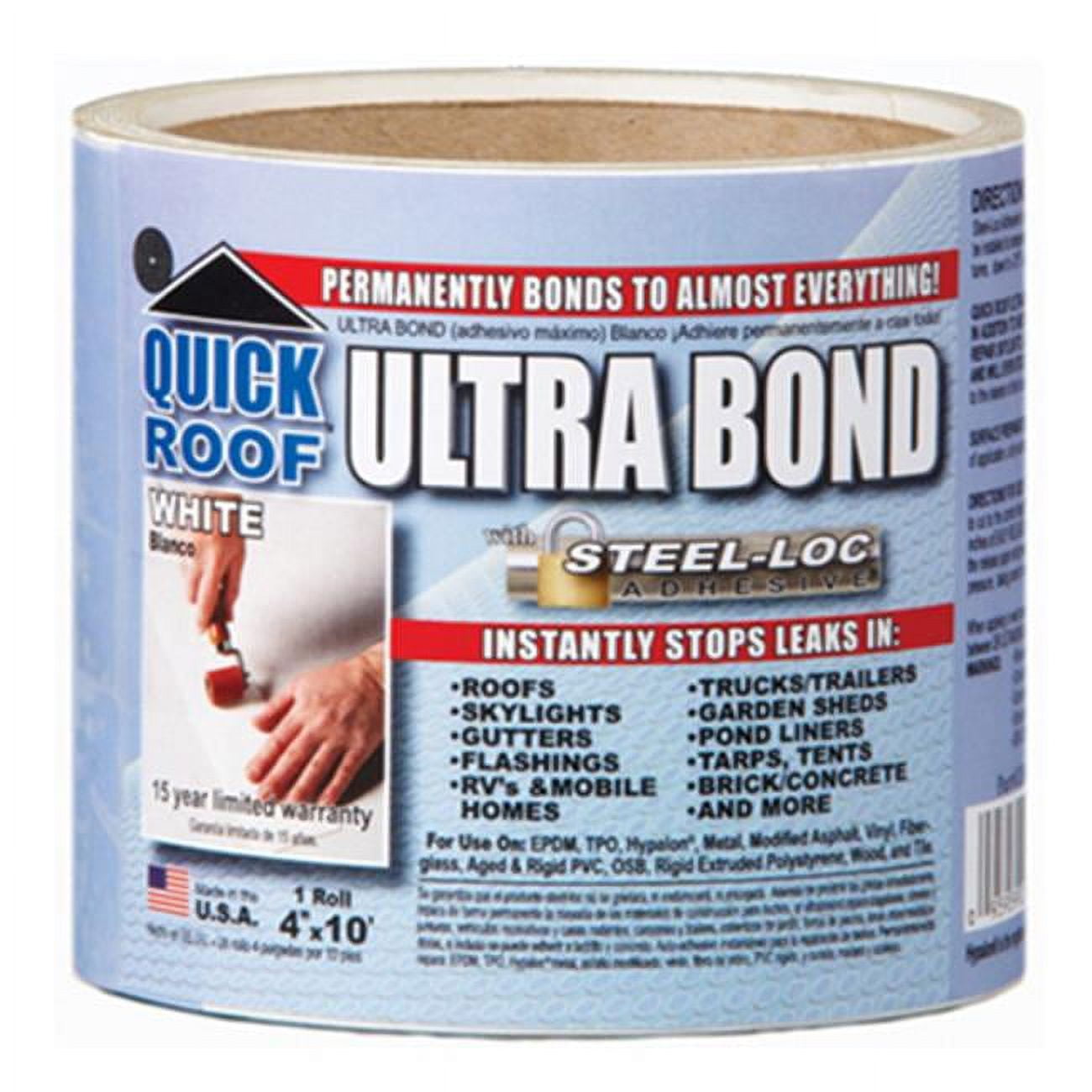 Quick Roof Ultra Bond 4 in. W X 10 ft. L Tape Self-Adhesive Roof Repair ...