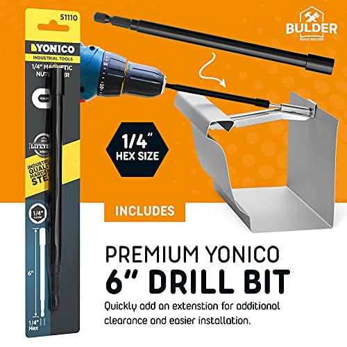 Quick Screw 6 Inch Gutter Hangers - 100 Pack - Gutter Brackets 6 Inch ...