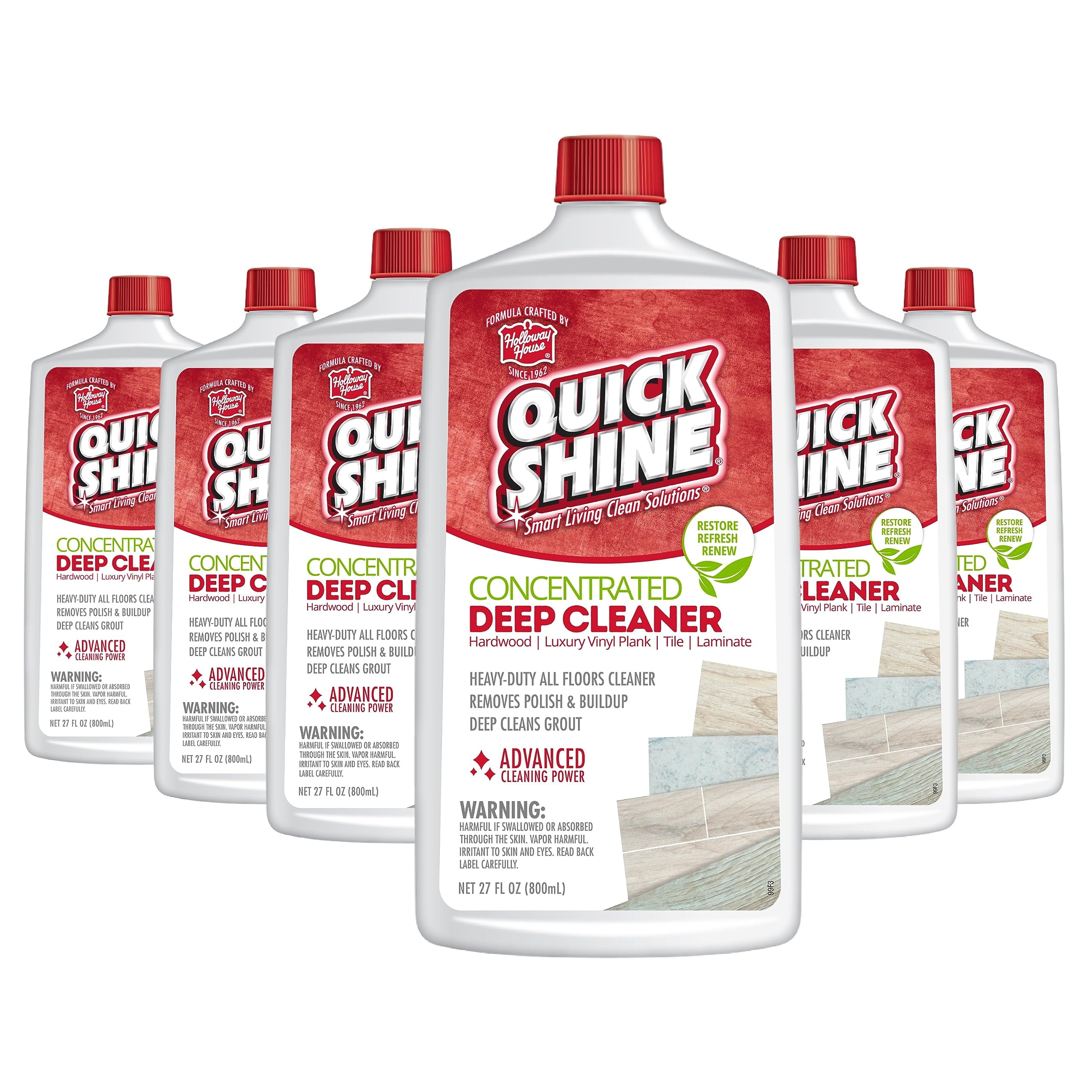 Quick Shine Multi Surface Deep Floor Cleaner and Remover 27oz, 6Pk ...