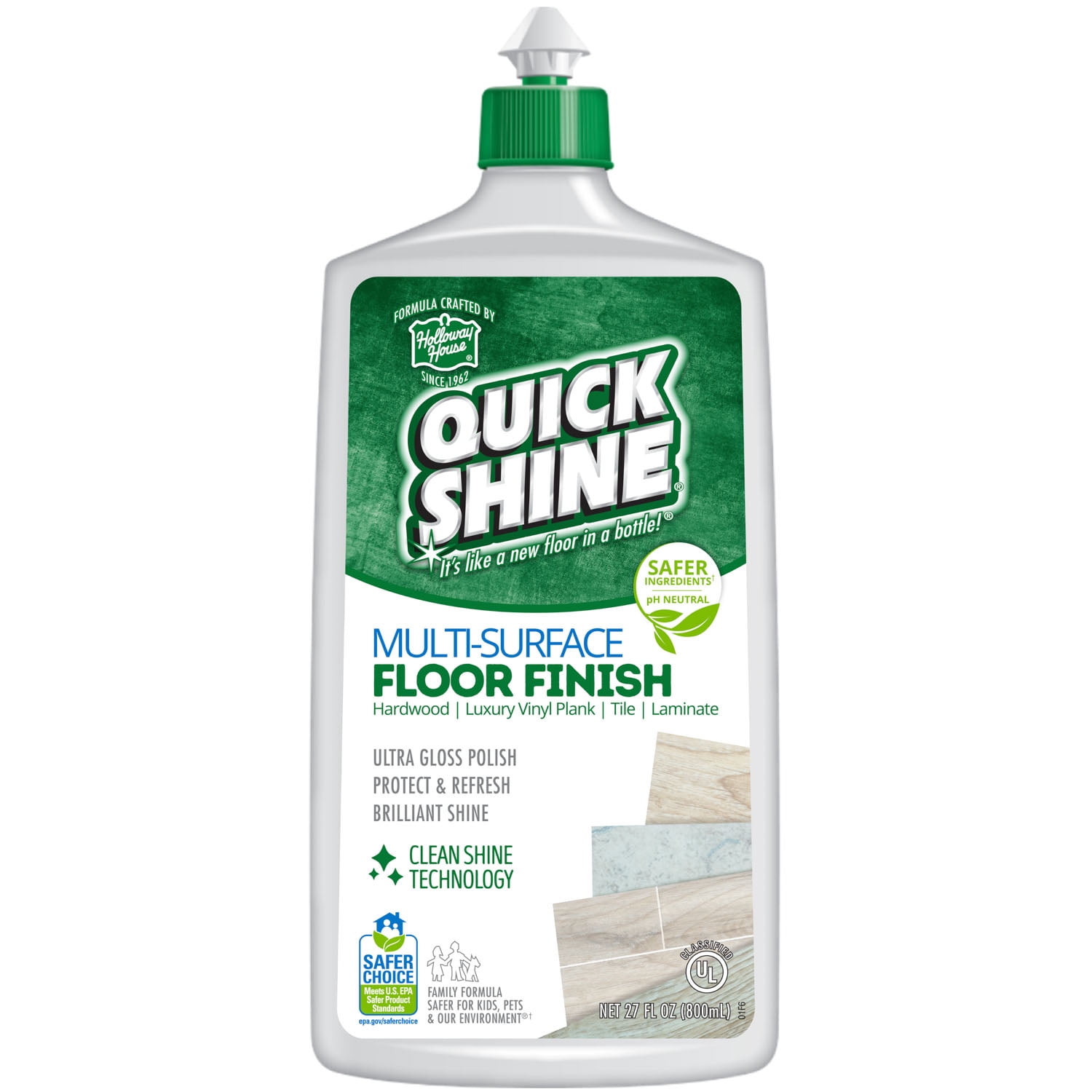 Quick Shine Multi-Surface Floor Finish, All Purpose Household Floor ...