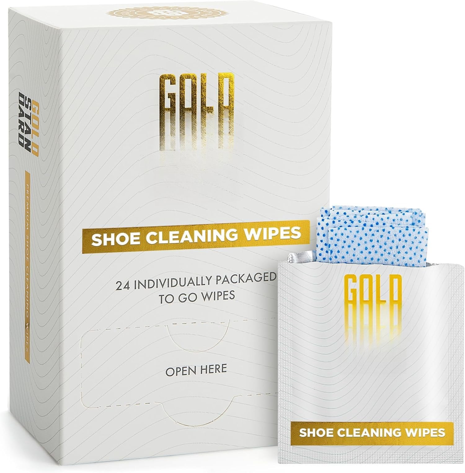 Quick Shoe Cleaning Wipes - Dual Textured Individually Wrapped Sneaker ...