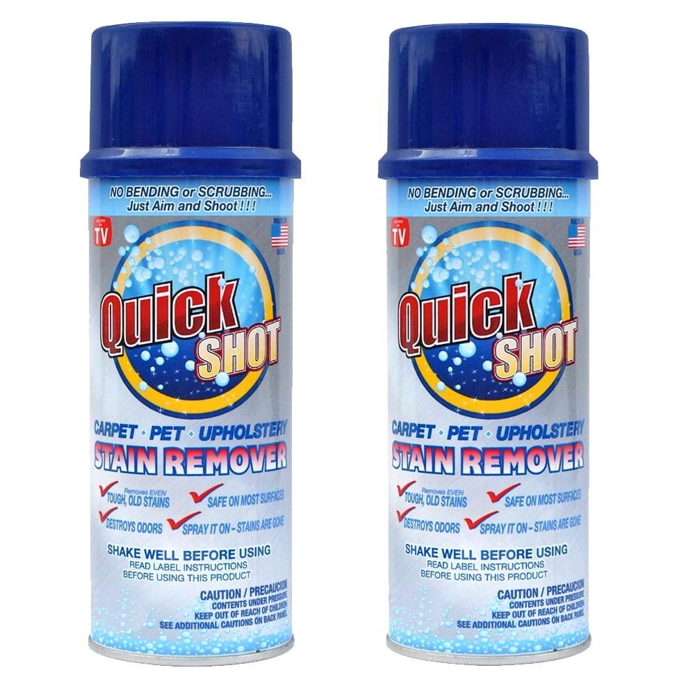 Quick Shot Clean Grease Pet Stain Spray Remover On Couch Carpet ...