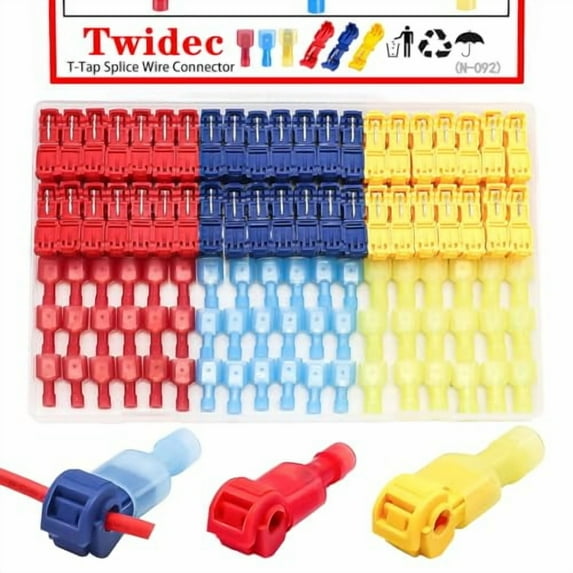 /Quick Splice Wire Terminals T-TAP Disconnect Self-Stripping 22-10 AWG ...