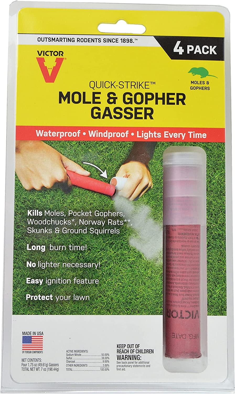 Quick Strike Mole, Gopher Gasser & Pests Control 4-Pk. - Walmart.com