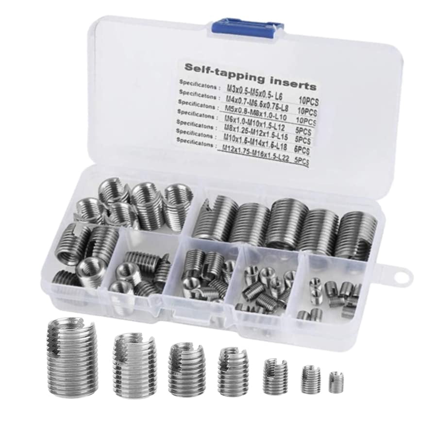 Quick Thread Insert with Storage Case, M3 M12 Self Tapping Thread ...