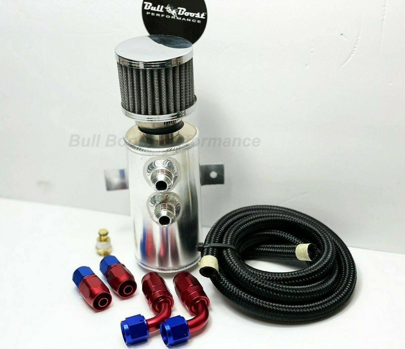 Quick Vent Oil Catch Can Hoses & Fittings Kit K Series K20 K24 10AN Red ...