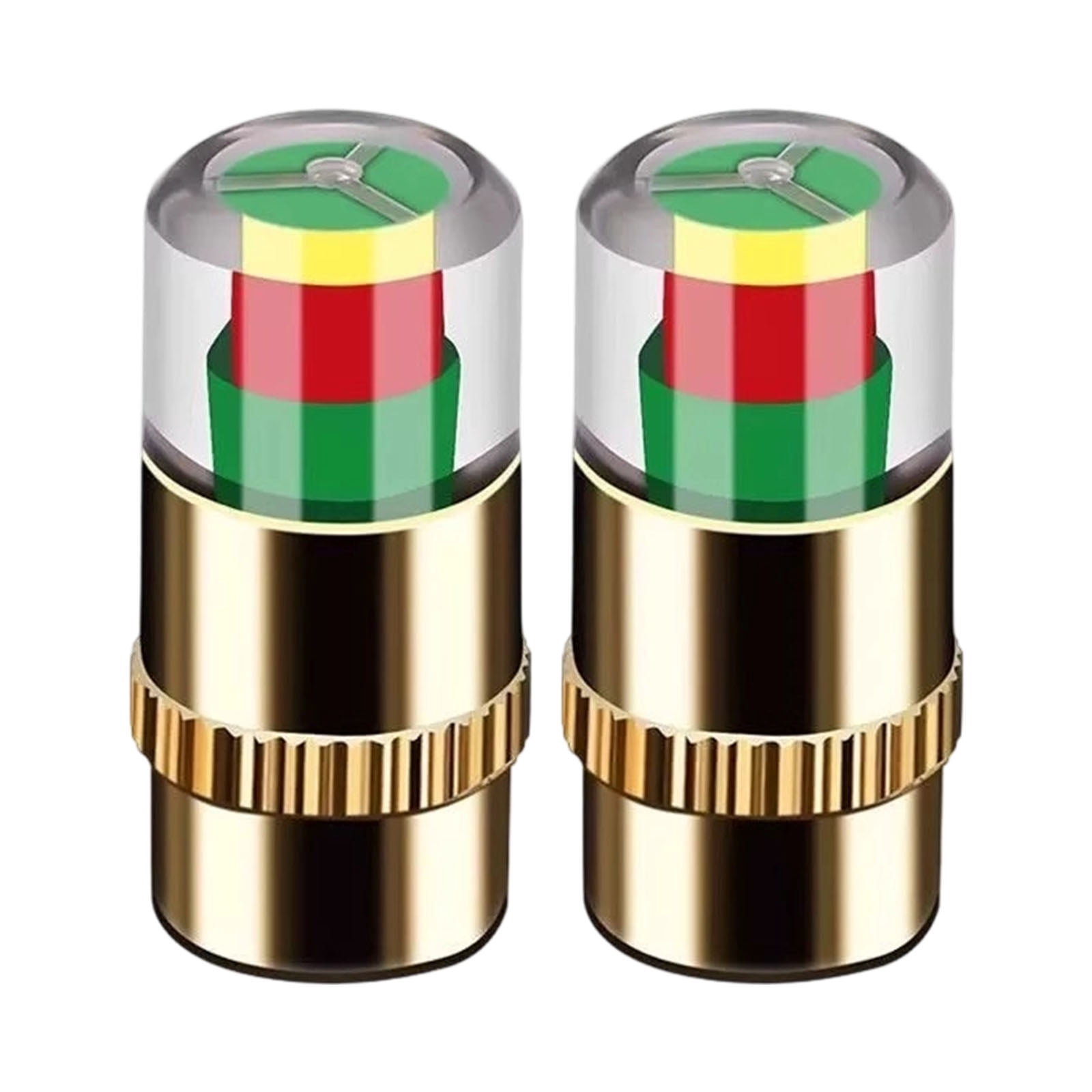Quick Visual Tire Pressure Checker Cap Featuring Green Yellow Red ...