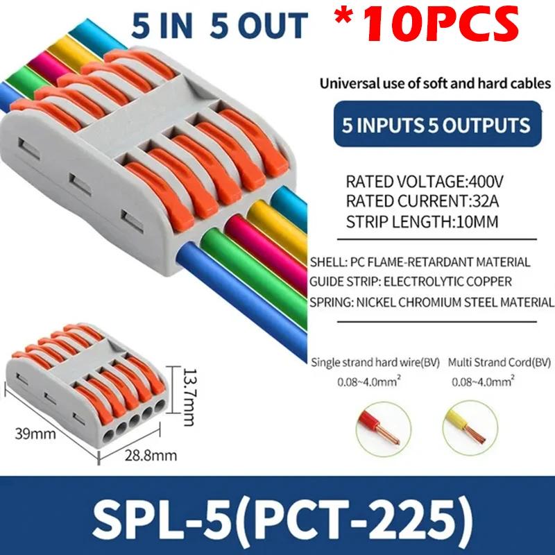 Quick Wire Connectors push-in Spring splicing Butt Wiring Connection ...